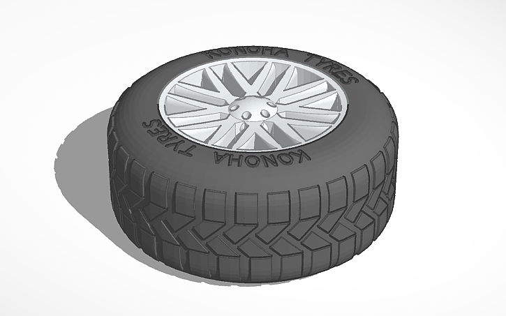 3D design car wheel - Tinkercad