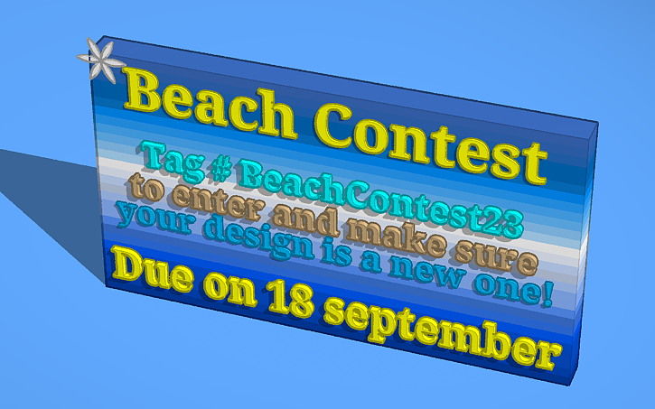 3D design Beach Contest | Tinkercad