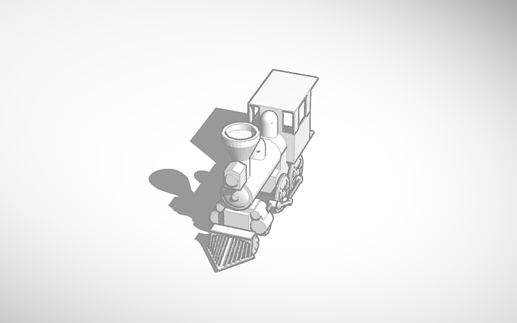 3D design 4-4-0 Steam locomotive - Tinkercad