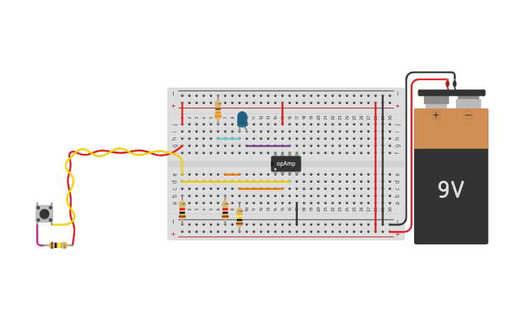 Circuit design Soil moisture sensor - op amp - Tinkercad