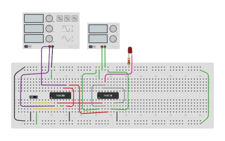 Circuit design D-FLIP FLOP - Tinkercad Circuit design D-FLIP FLOP - Tinkercad
