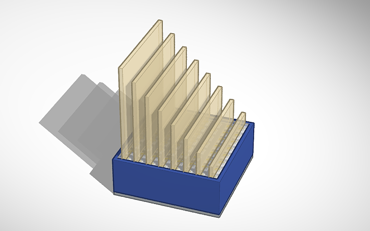3D design LED Matrix Light Example 1 - Tinkercad