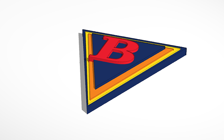 3D design B emblem - Tinkercad