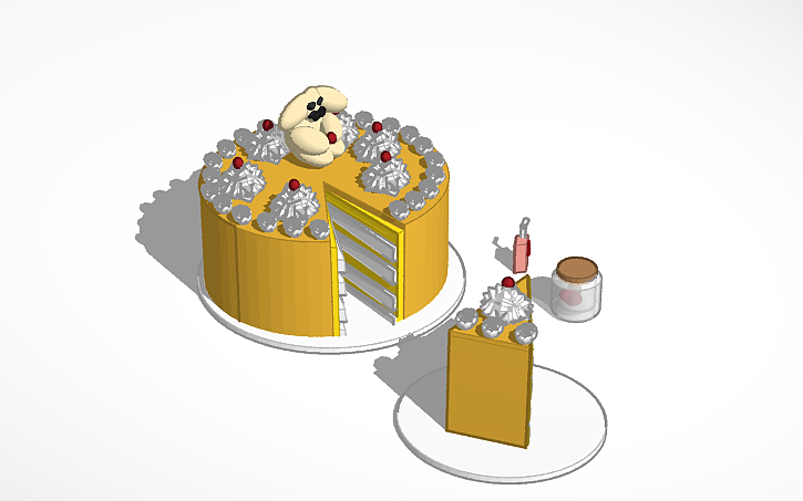 3D design pompompurin cake/snack kit - Tinkercad