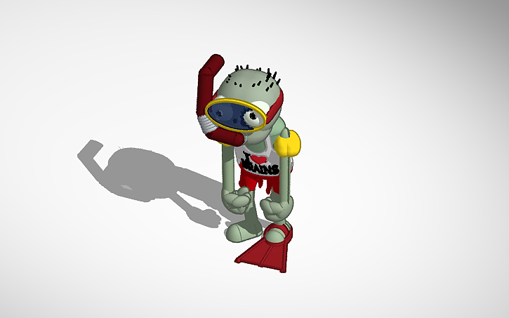 3D design Snorkel zombie - Tinkercad