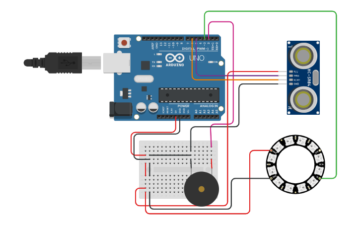 Circuit Design 18134015 Social Distancing Circuit Tinkercad