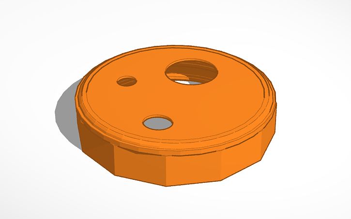 3D design mason jar lid (part holes) - Tinkercad