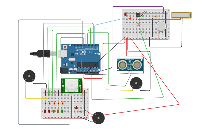 Circuit design Smart home lab7 - Tinkercad