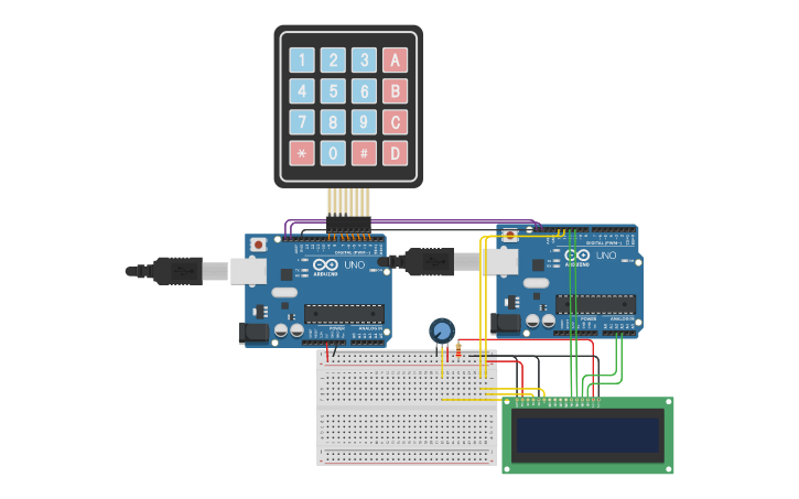 Circuit design i2c - Tinkercad