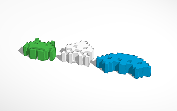 3D design Space invaders | Tinkercad