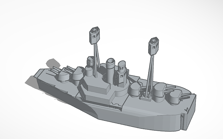 3D design uss texas - Tinkercad
