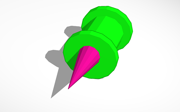 3D design Coloured Pin - Tinkercad