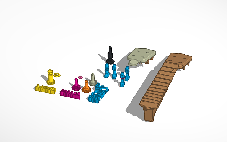 3D design Ukulele Tuners - Tinkercad