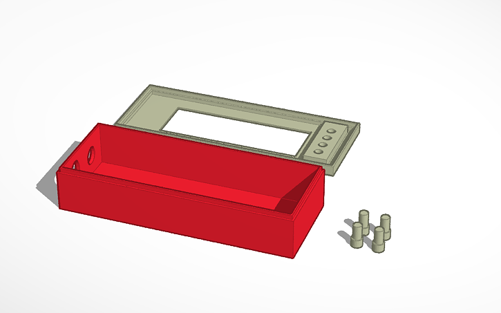 3D design frequency meter housing - Tinkercad