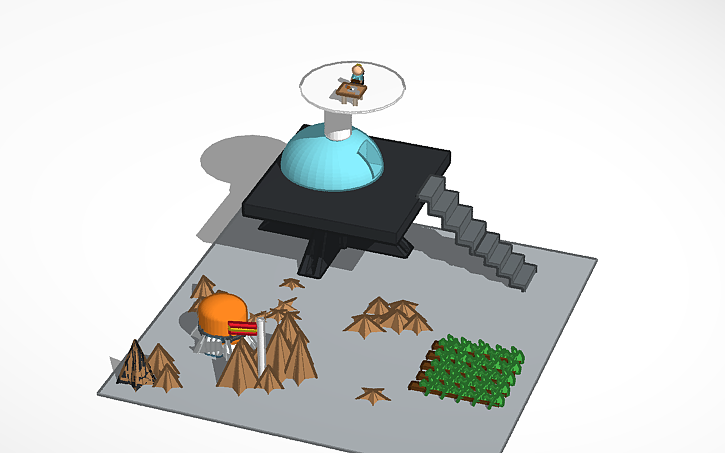 3D design Base lunar - Tinkercad