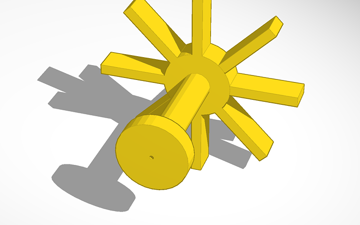3D design Hydroelectric Turbine - Tinkercad