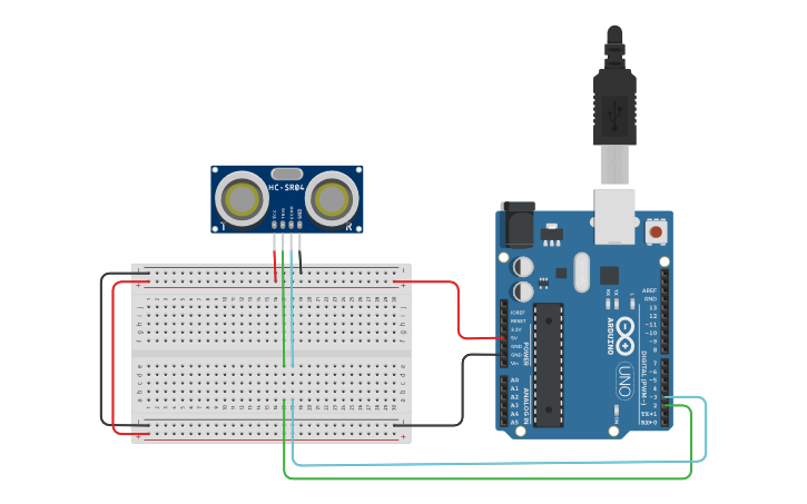 Circuit design TP1 Mesurer distance avec capteur ultrasons HC-SR04 ... Circuit design TP1 Mesurer distance avec capteur ultrasons HC-SR04 ...
