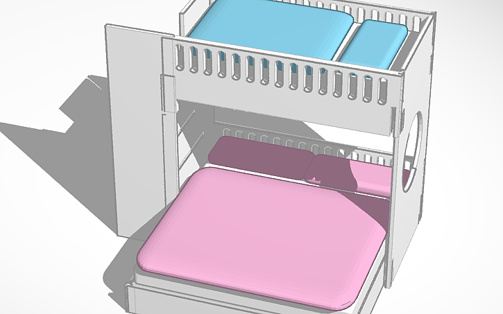 3D design Bunk Bed ._. - Tinkercad