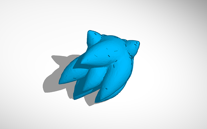 3D design Classic Sonic Head - Tinkercad