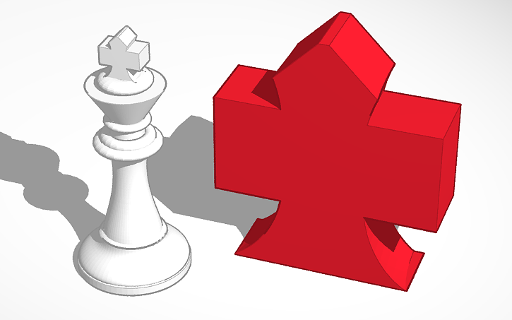 3d Design King Chess Piece Tinkercad