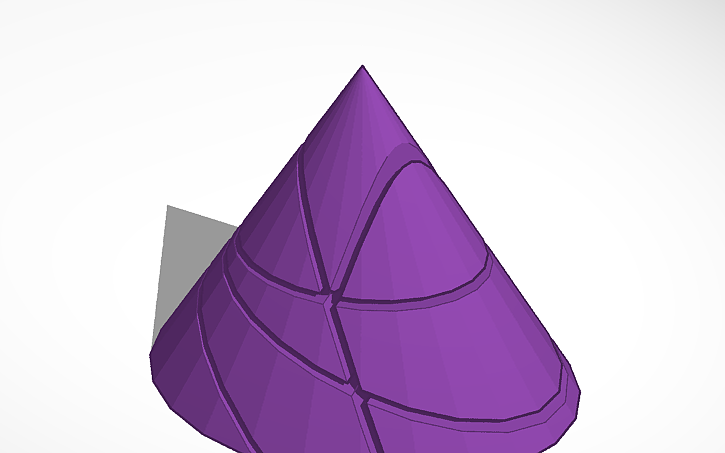 3D design Il taglio di un cono - Tinkercad