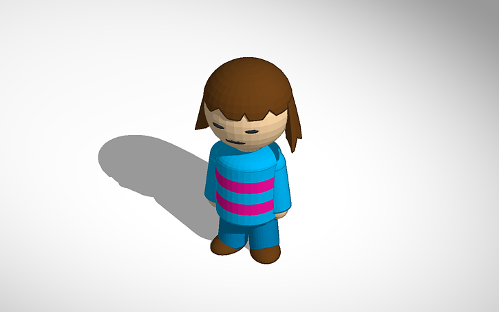 3D design Frisk from "Undertale" - Tinkercad