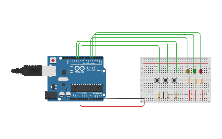 Circuit design Design flashing LEDs 6110755052 | Tinkercad