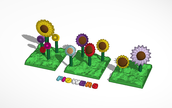 3D design Flowers - Tinkercad