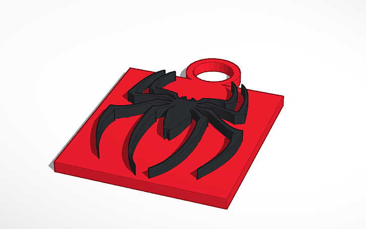 3D design Spiderman keychain - Tinkercad