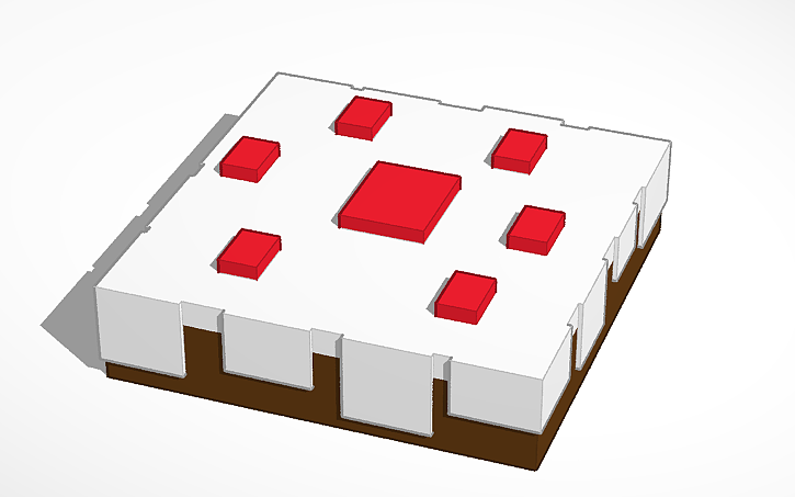 3D design Minecraft Cake | Tinkercad