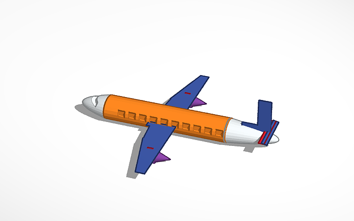 3D design simple public airliner plane | Tinkercad