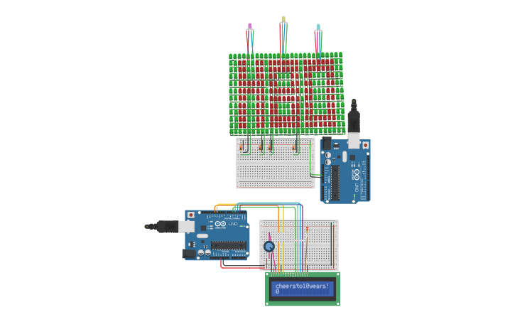 Circuit design Happy Birthday TinkerCad - Tinkercad