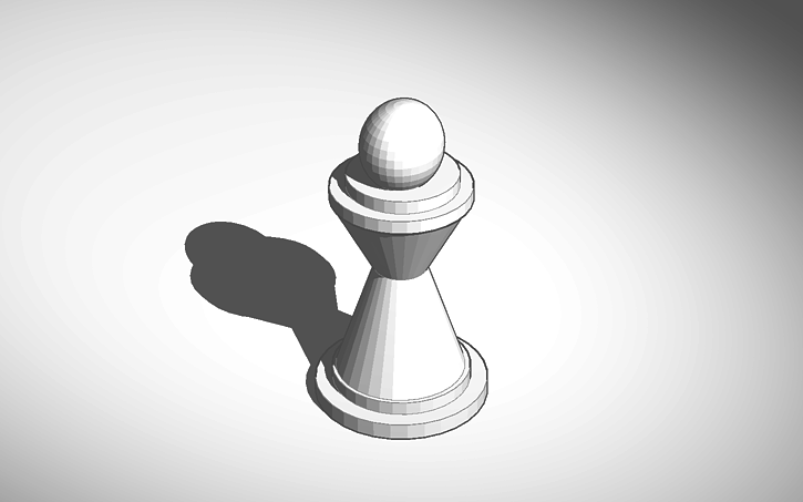 3D design Chess Pawn - Tinkercad