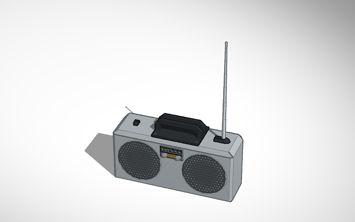 3D design Portable Radio - Tinkercad