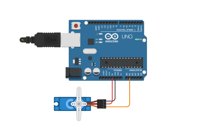 Circuit design Copy of servo motor arduino - Tinkercad