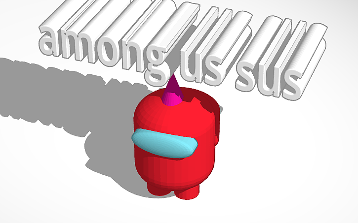 3D design among us sus - Tinkercad