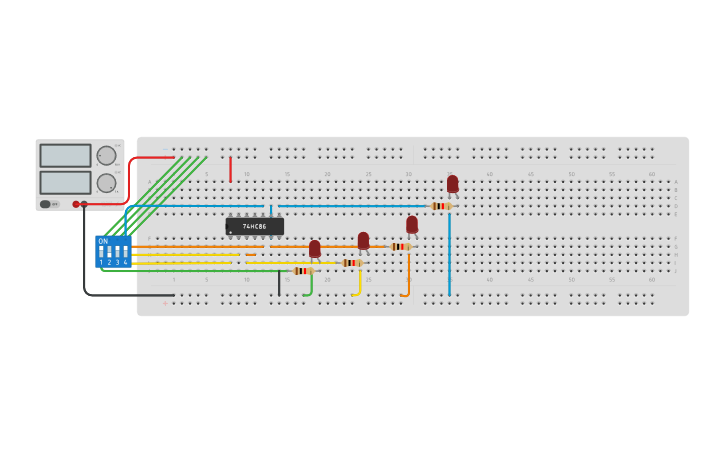Circuit Design Gray To Binary Code Converter Tinkercad