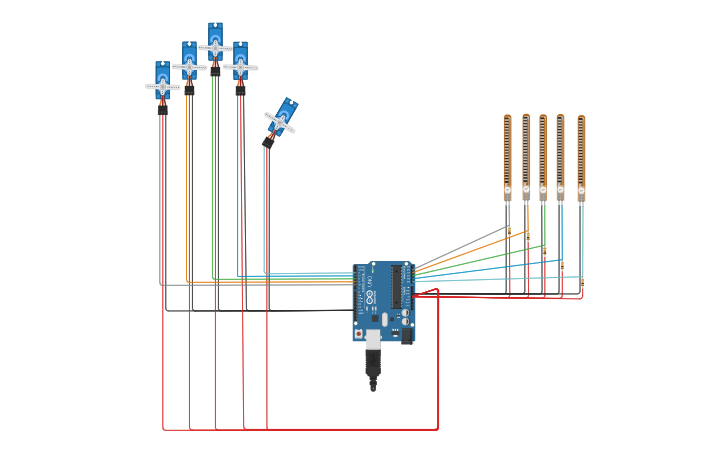 Circuit Design Robotic Arm Tinkercad