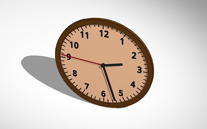 3d Design Wall Clock By Geraldine Operario Tinkercad