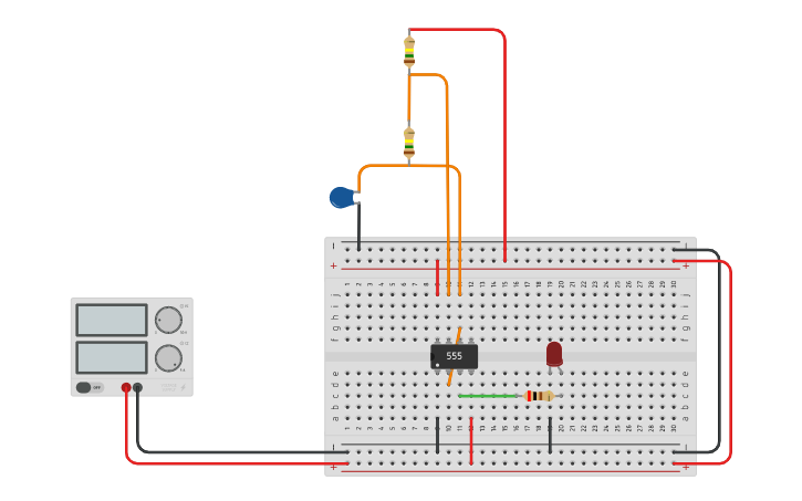 Circuit Design 555 Timer Tinkercad