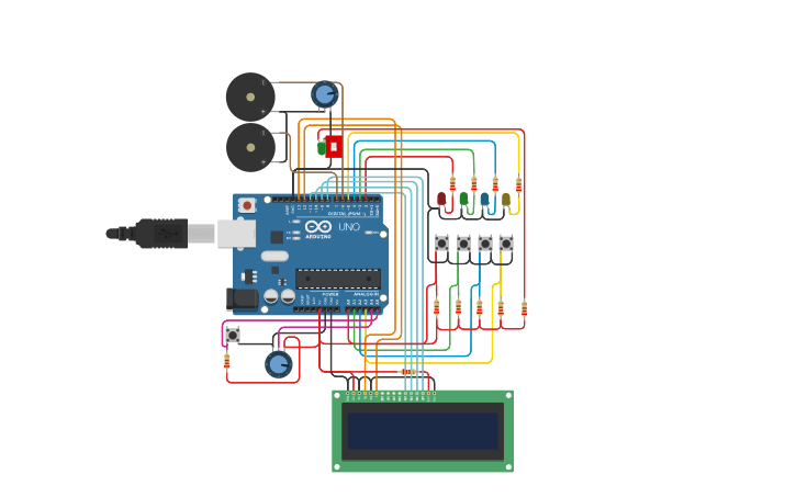 Circuit design Simon - Tinkercad