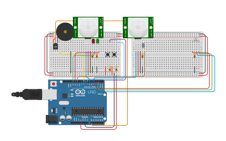 Circuit design simple automatic house | Tinkercad