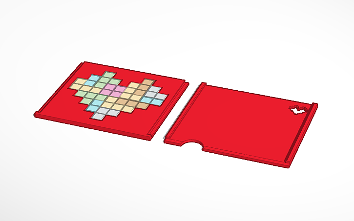 3D design Improved Tetris heart puzzle - Tinkercad