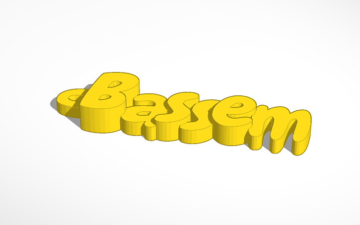 3D design Bassem Keychain - Tinkercad