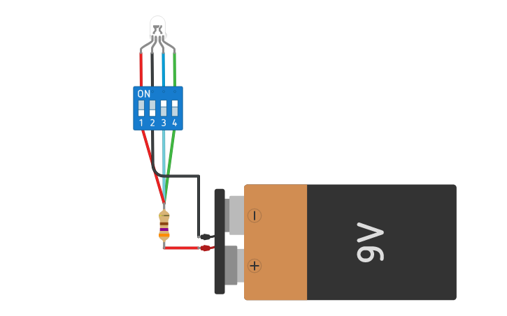 Circuit design basic RGB system | Tinkercad