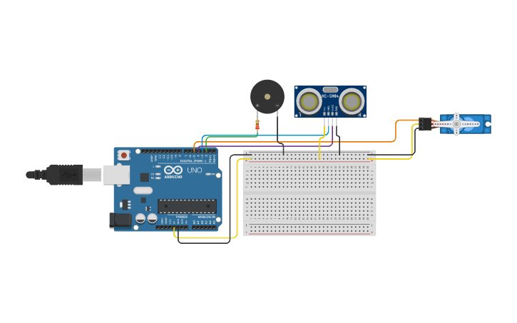Circuit Design Micro Servo Tinkercad 