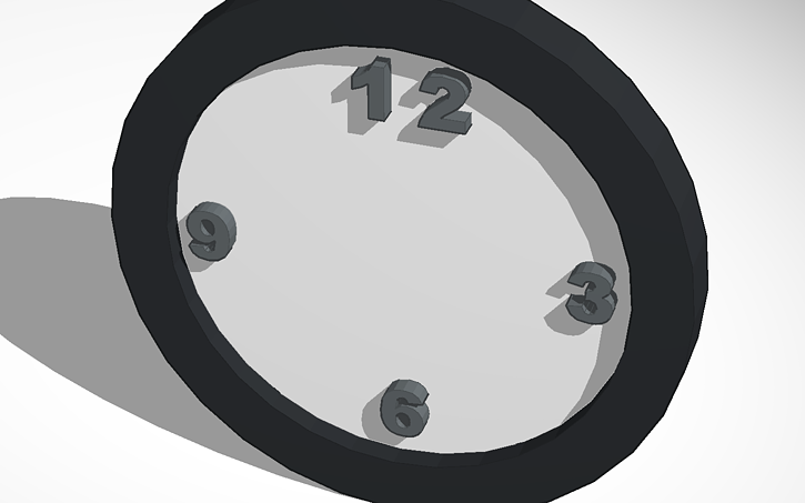 3D design Clock - Tinkercad