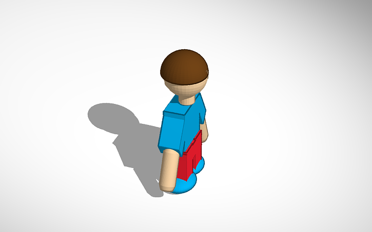 3D design human template (boy) - Tinkercad