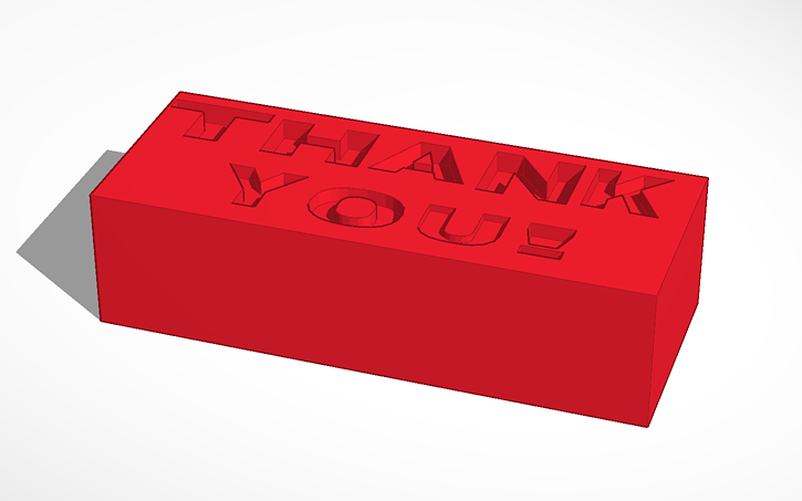 3D design Thank you Designs | Tinkercad