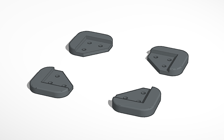 3D design 3D box feet - Tinkercad